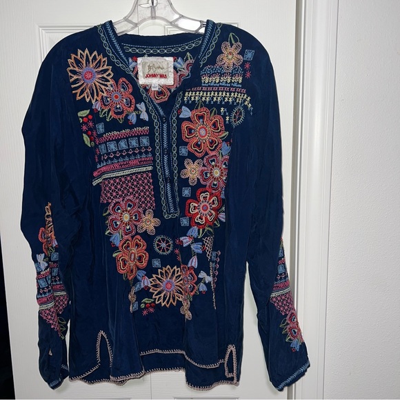 Johnny Was | Tops | Johnny Was Floral Embroidered Tunic Af | Poshmark